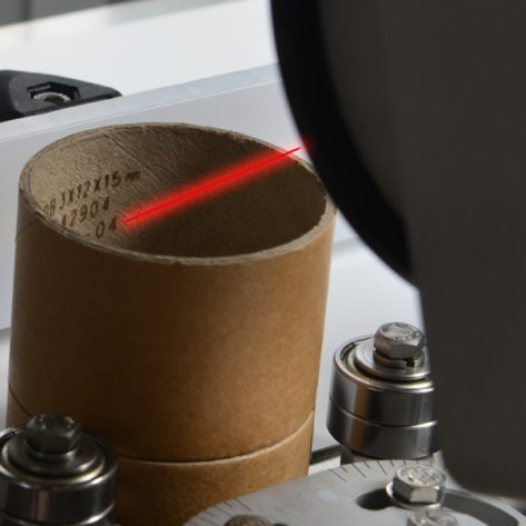 Laser marking inside Cardboard Cores | Arca Labeling & Marking